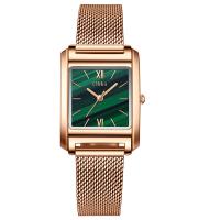 China Luxury Copper Material Dial Quartz Wrist Watch Men Mesh Strap Skeleton for sale