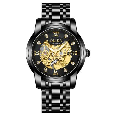 China OEM 3ATM  Stainless Steel Mechanical Watch Automatic Skeleton Watches for sale