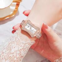 China Women Square Alloy 3ATM Fashion Quartz Watches With Diamond for sale