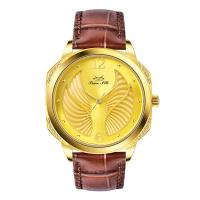 China Fashionable Stainless Steel Genuine Leather Quartz Watch Elegant Luxury For Women for sale