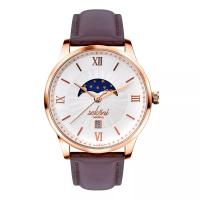 China Custom Automatic Leather Mechanical Wrist Watches For Business Men for sale