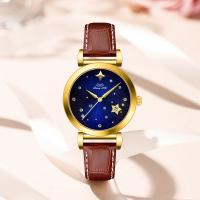 China 2022 Elegant Stainless Steel Quartz Watch Small Round Gold Watch Design For Lady for sale
