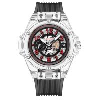 China Fashion Japanese Quartz Crystal Watch Waterproof Transparent Silicone Lovers for sale