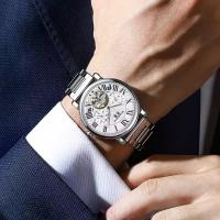 China Luxury Full Steel Business Quartz Wrist Watches Mens Japan Movement Calendar for sale
