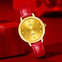 China Classic Multifunctional Leather Strap Alloy Case 3ATM Quartz Watch For Ladies for sale
