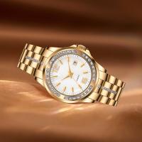 China Classic Romantic Stainless Steel Alloy Case Encrusted Diamond Quartz Watch For Women for sale