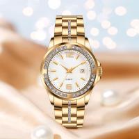 China Classic Romantic Stainless Steel Alloy Case Encrusted Diamond Quartz Watch For Women for sale