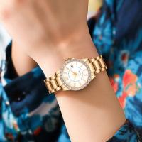 China Elegant Stainless Steel Alloy Case Diamond Quartz Watch Design For Women for sale