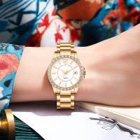 China Elegant Stainless Steel Alloy Case Diamond Quartz Watch Design For Women for sale