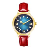 China Fashion Stainless Steel Alloy Case Diamond 3ATM Waterproof Quartz Watch Leather Strap Design For Women for sale