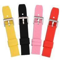 China OEM Curved End Silicone Watch Band , Silicone Watch Straps 18mm for sale