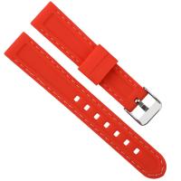 China 30mm Classic Stitch Mens Rubber Watch Bands 22mm Silicone Watch Band Quick Release for sale