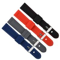 China 30mm Classic Stitch Mens Rubber Watch Bands 22mm Silicone Watch Band Quick Release for sale