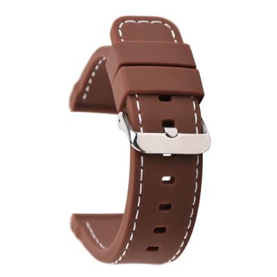 China Anti sweat Mens Rubber Watch Bands , 24mm Silicone Watch Bands for sale