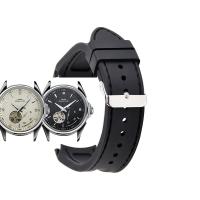 China Thick  Silicone Rubber Watch Bands , Mens Style Curved Watch Straps for sale