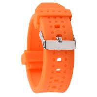 China 20mm Orange Silicone Watch Strap , Unisex Comfortable Watch Strap for sale