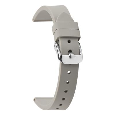 China Narrow Silicon Rubber Watch Band 14mm Lightweight Wristband With Good Shape for sale