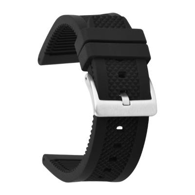 China Antislip Surface Silicone Rubber Watch Strap 24mm Width For Adults With Multi Color for sale