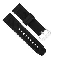 China Antislip Surface Silicone Rubber Watch Strap 24mm Width For Adults With Multi Color for sale