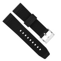 China Antislip Surface Silicone Rubber Watch Strap 24mm Width For Adults With Multi Color for sale
