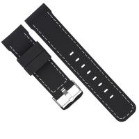 China Anti sweat Mens Rubber Watch Bands , 24mm Silicone Watch Bands for sale