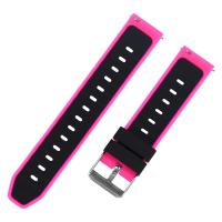 China Quick Release Silicone rubber Watch Band Custom Double Color Wristband 24mm Width for sale