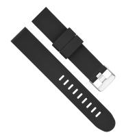 China Stylish Black Silicon Rubber Watch Band Mens Adjustable Watch Strap 20mm for sale