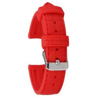 China Alligator Pattern Silicone Rubber Watch Strap Bands ROHS CE Passed for sale
