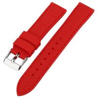 China Alligator Pattern Silicone Rubber Watch Strap Bands ROHS CE Passed for sale