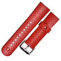 China Checkerboard Style Silicone Rubber Wristband Multi Color watch band 24mm for sale
