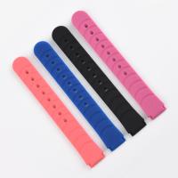 China Waterproof Narrow Watch Band , 14mm Rubber Watch Strap Durable for sale
