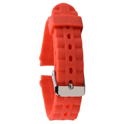 China 20x18mm Silicone Rubber Watch Strap Bands Breathable Red Color for sale