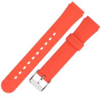 China 20x18mm Silicone Rubber Watch Strap Bands Breathable Red Color for sale