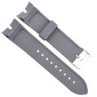 China Leaf Texture Mens Rubber Watch Bands , 24mm Silicone Watch Strap for sale