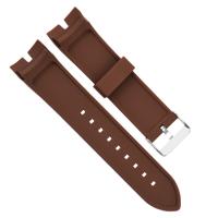 China Leaf Texture Mens Rubber Watch Bands , 24mm Silicone Watch Strap for sale