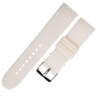 China 13 Colors 24mm Silicone Watch Band , Curved End Embossed Watch Strap for sale