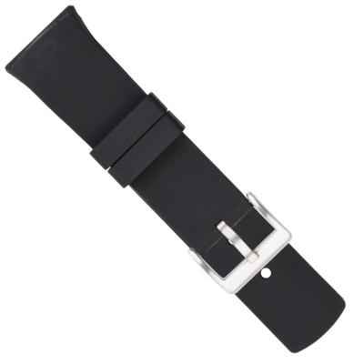 China ROHS Mens Rubber Watch Bands , Curved 22mm Elastic Watch Band for sale