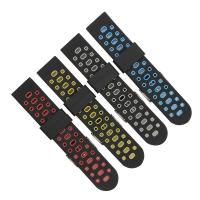 China Double Colors 22mm Natural Rubber Watch Band Cool Style With Hardware for sale