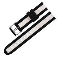 China Unbreakable Rubber Wrist Watch Band 16mm 20mm Two Tone Colors for sale