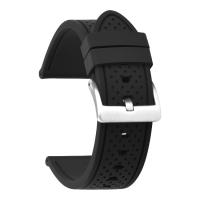 China Polka Dot Mens Rubber Watch Bands , 24mm Sport Watch Straps for sale