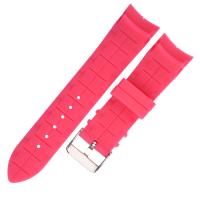 China Unisex Silicone Rubber Watch Strap Bands Curved End 20mm for sale