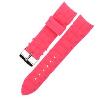 China Unisex Silicone Rubber Watch Strap Bands Curved End 20mm for sale