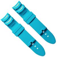 China Silicone Rubber 22mm Adjustable Watch Strap Flexible For Wristwatches for sale