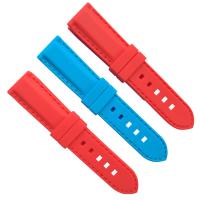 China 22mm Stitch Watch Band , Silicone Watch Bracelet With Quick Release for sale