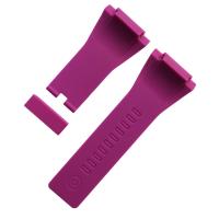 China 38mm Silicone Rubber Watch Strap Bands Curved End For Wristwatch for sale