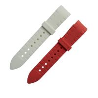 China Wear Resistant 22mm Curved Rubber Strap With 365 Days Warranty for sale