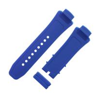 China SHX Wide Lug Mens Rubber Watch Bands 31mm Curved End Design for sale