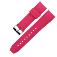 China 22mm Curved End Rubber Watch Strap , Tough Wristband For Smart Watch for sale