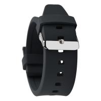 China Flat 24mm Mens Rubber Watch Bands With Square Holes for sale