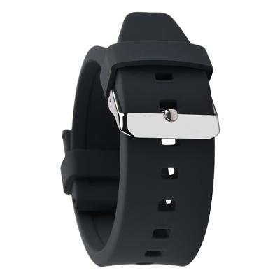 China Flat 24mm Mens Rubber Watch Bands With Square Holes for sale